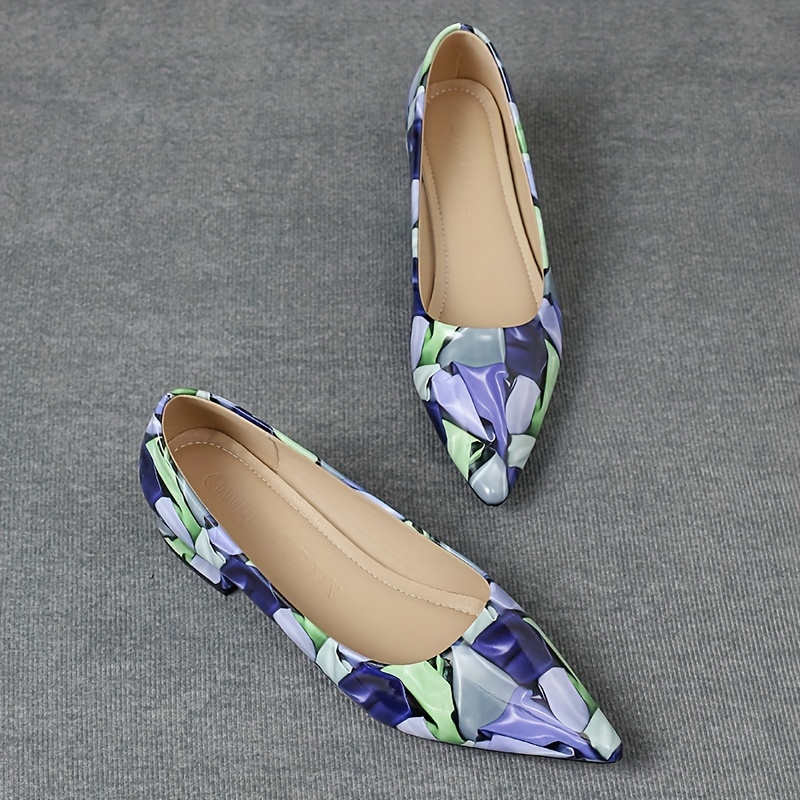 Womens Stylish Chunky Heels Elegant Point Toe Dress Pumsp - Temu Australia