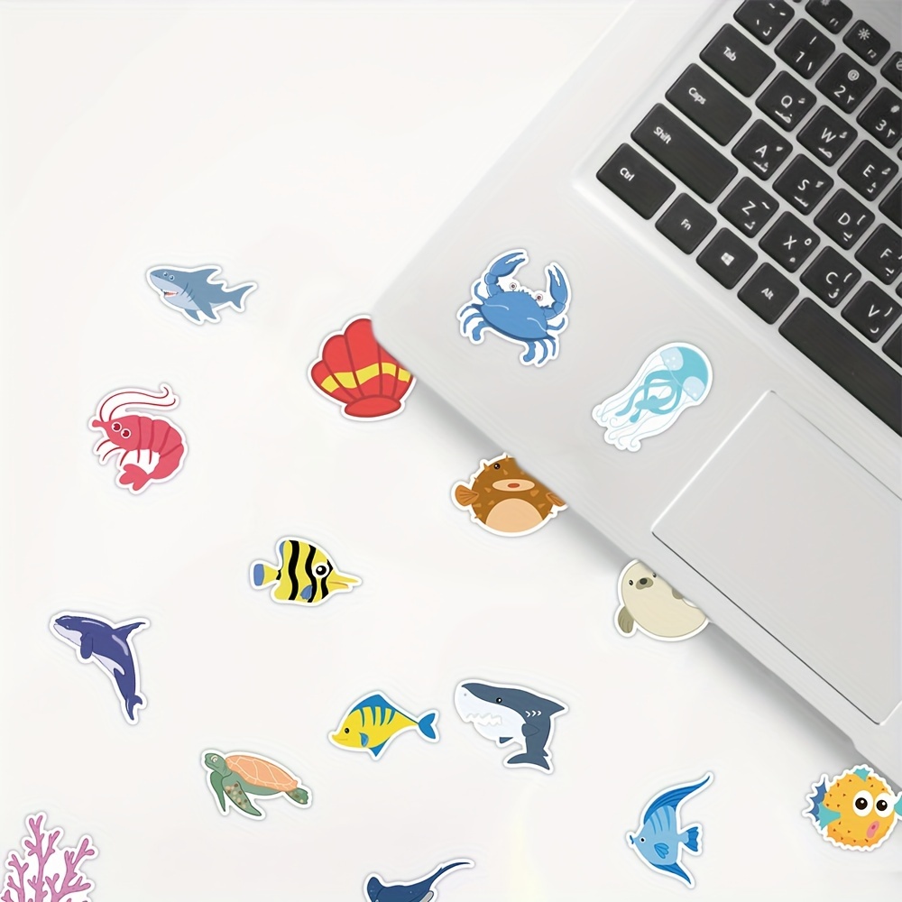 Ocean Animal Stickers Water Bottle Laptop Bicycle Notebook - Temu