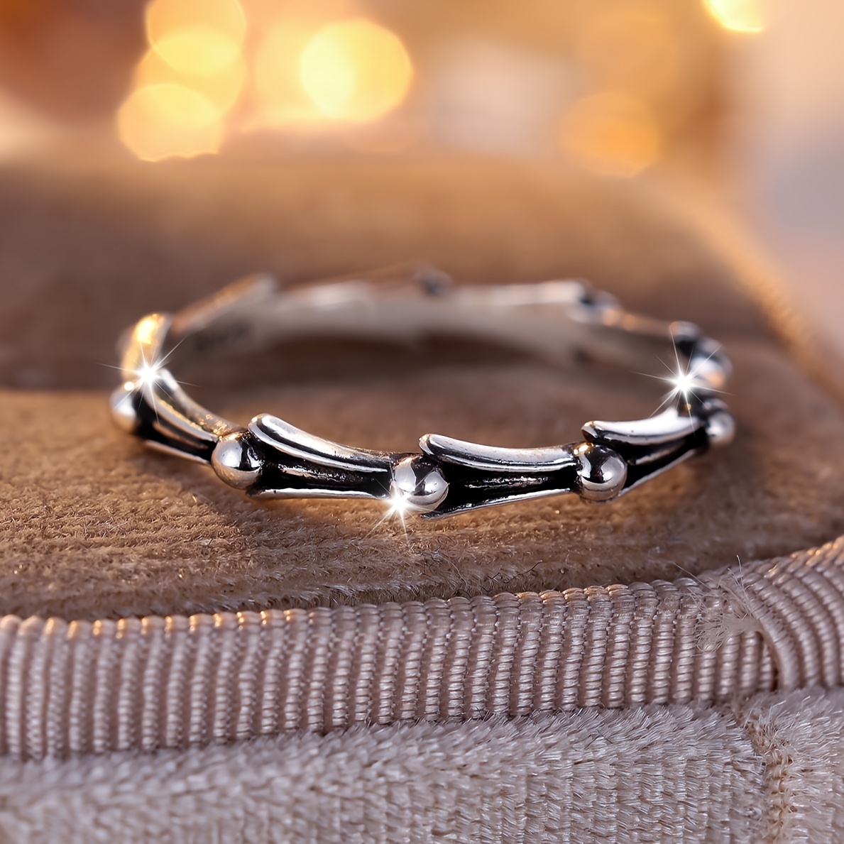 925 Sterling Silver Promise Ring Special Bamboo Design - Temu United ...