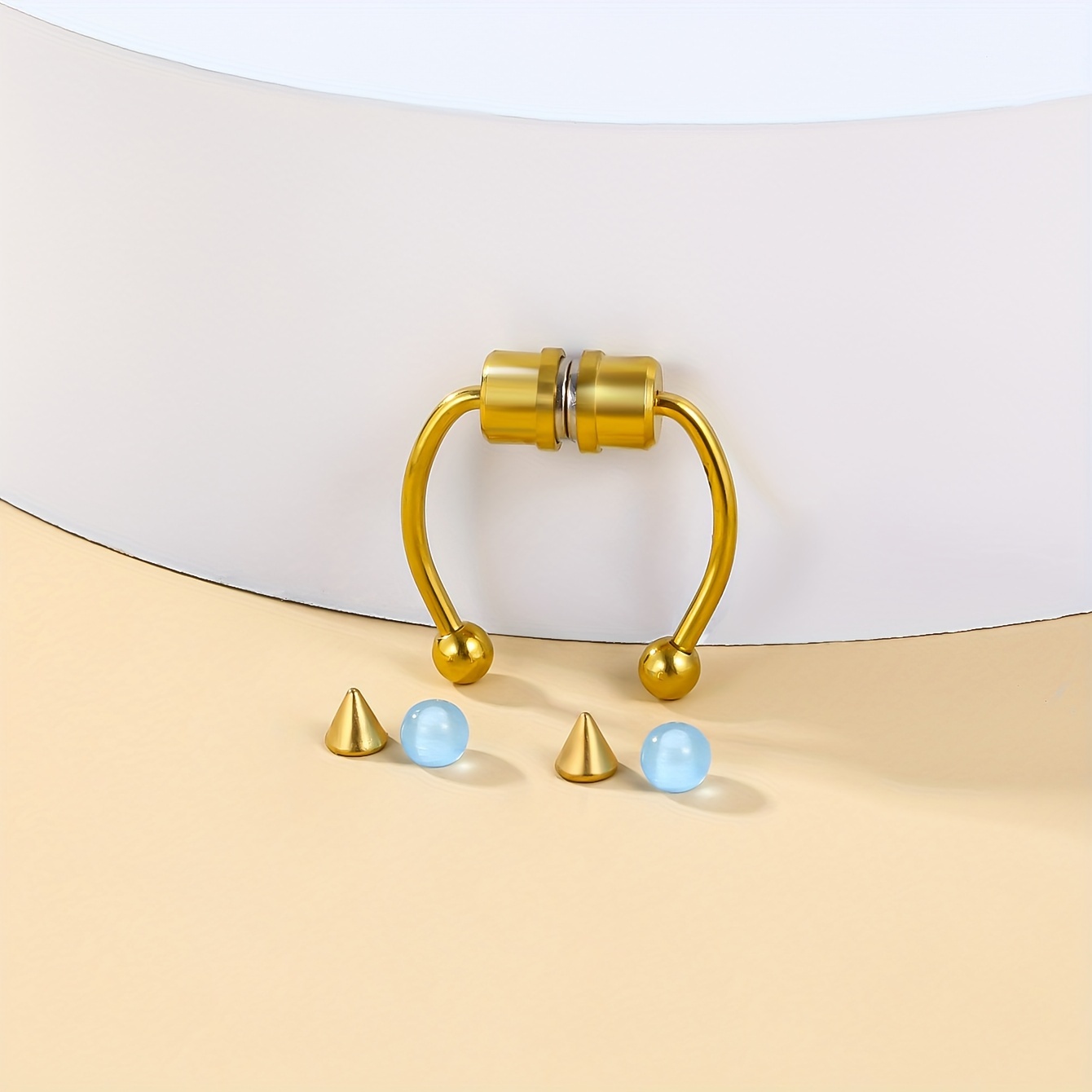 Stainless Steel Nose Ring Luminous Balls Cones - Temu United Kingdom