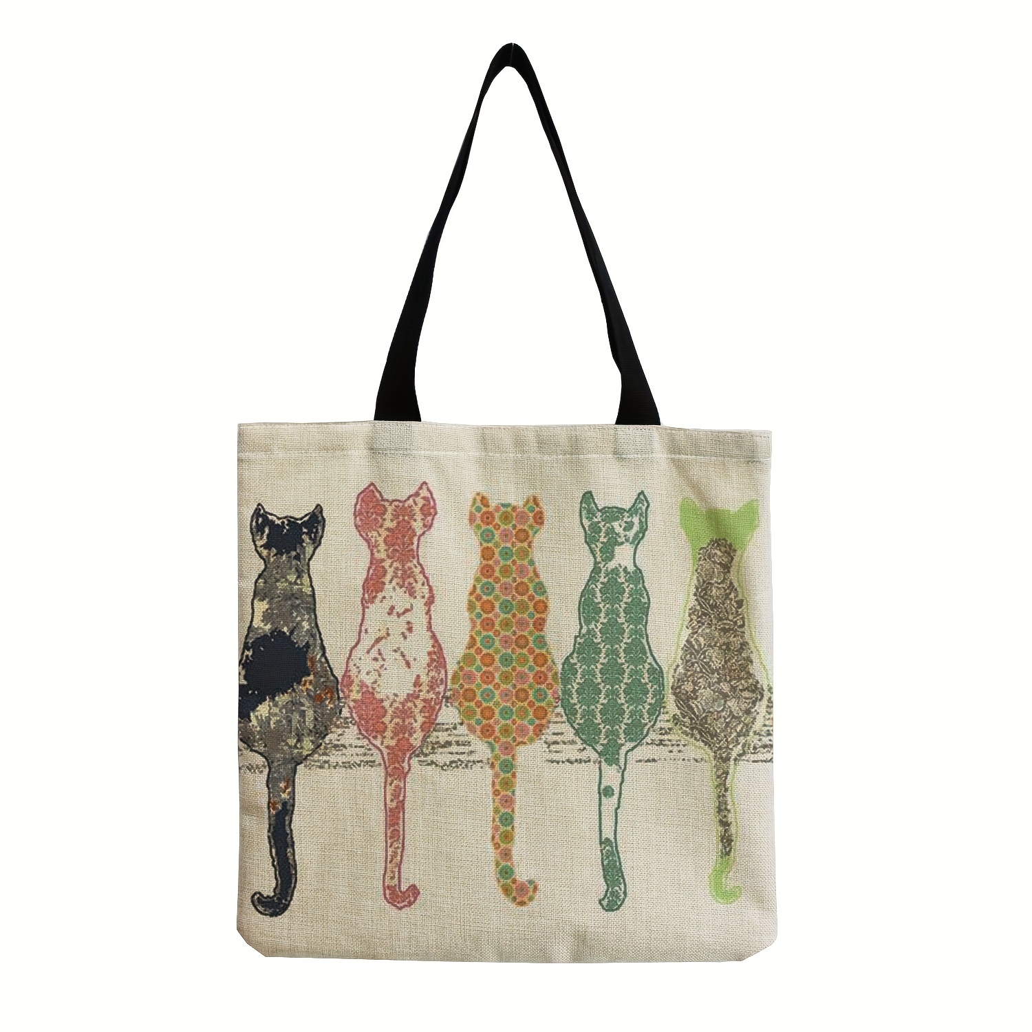 Cute Cartoon Cat Print Tote Bag Casual Large Capacity - Temu Australia Cute Cartoon Cat Print Tote Bag Casual Large Capacity - Temu Australia