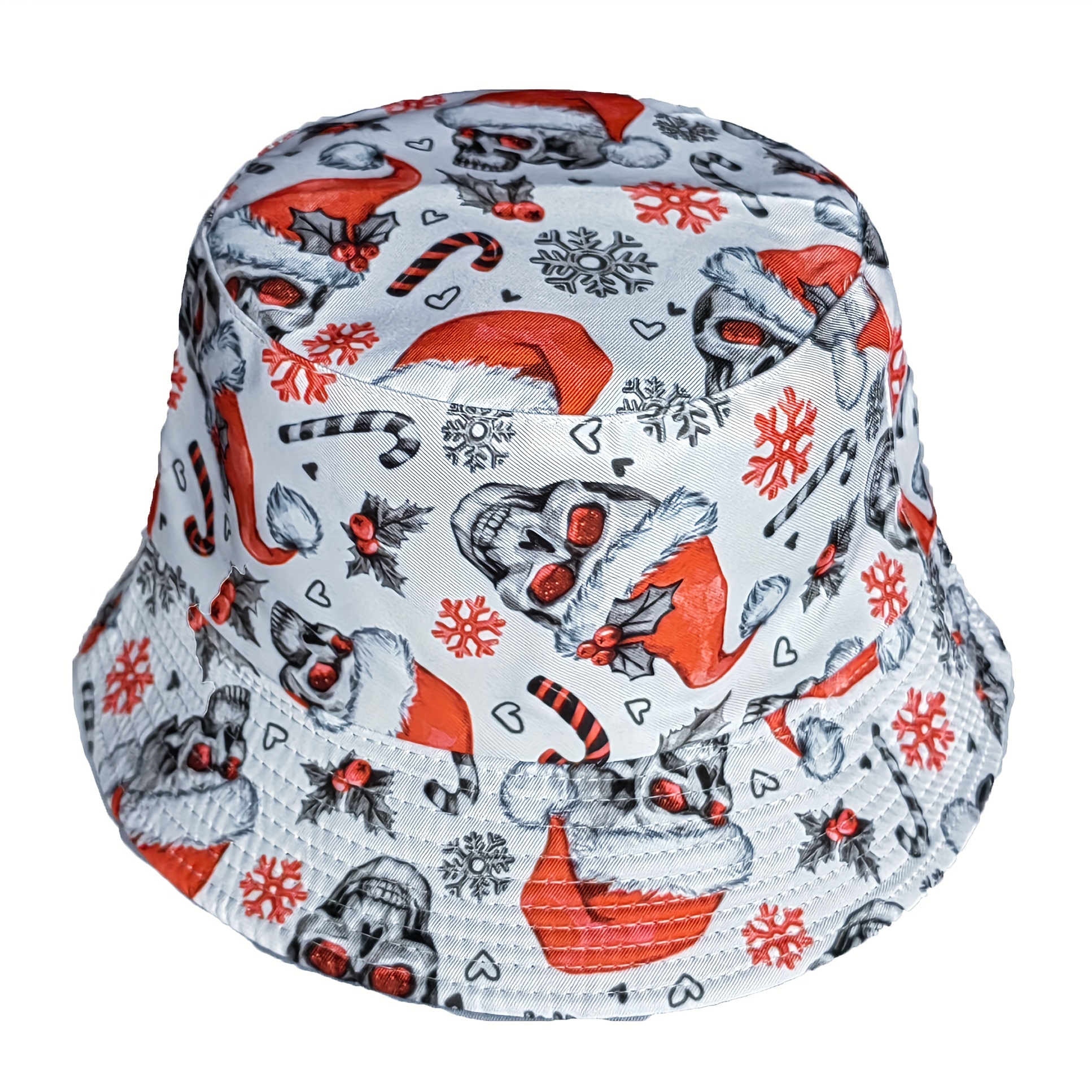 Halloween Christmas Skull Fisherman Hat Uniform Basin Hat Christmas Hat ...