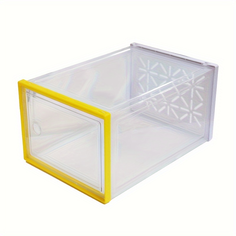 Shoe Rack Door Plastic Dustproof Shoes Storage Box Stackable - Temu ...