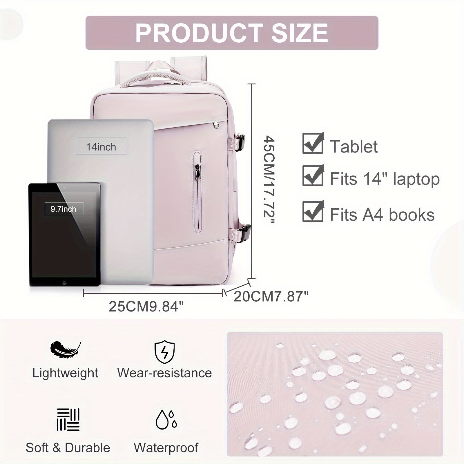 Solid Color Simple Backpack Preppy College School Daypack - Temu United ...