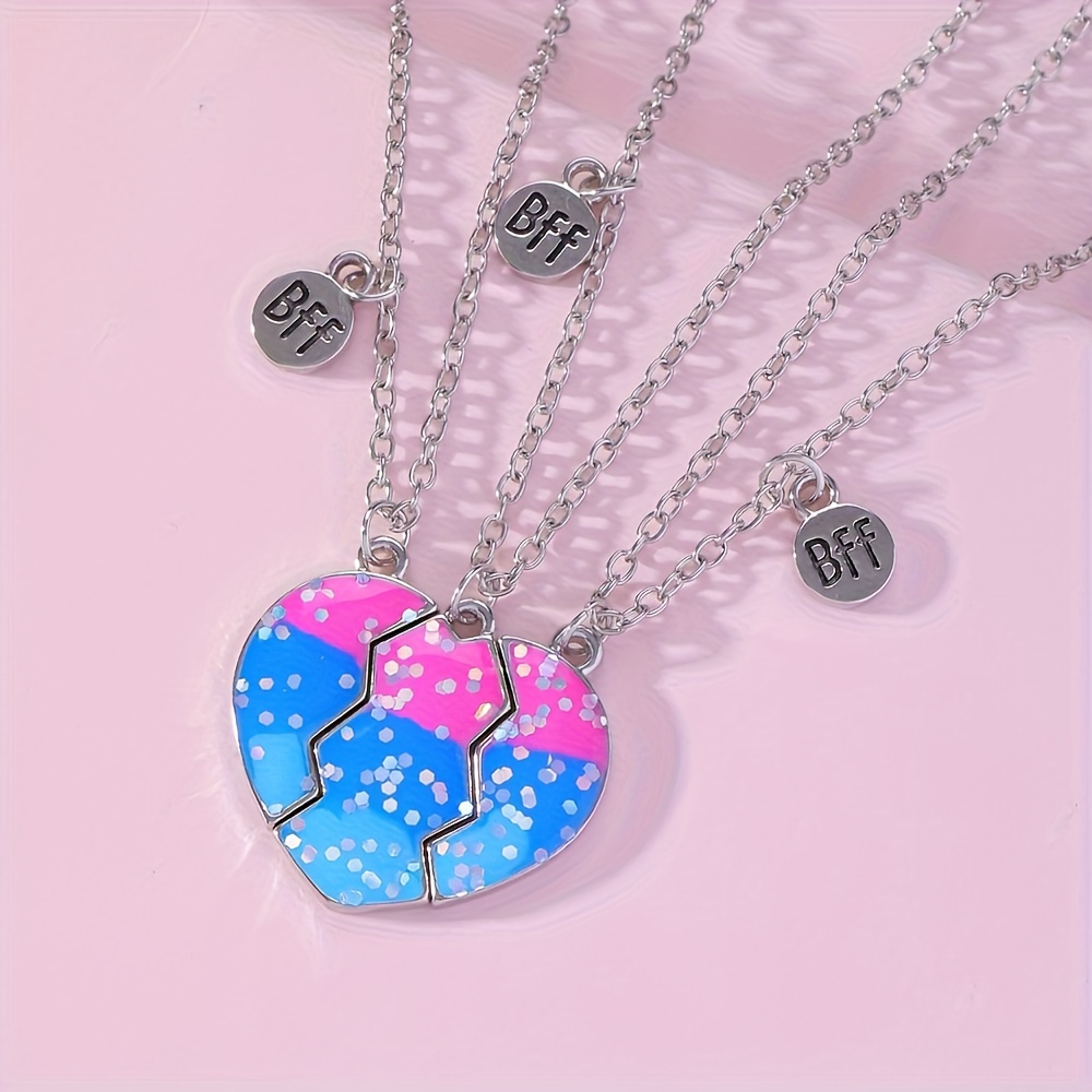 Good Friends Series Necklace Colorful Bff Pendant Alloy - Temu United ...