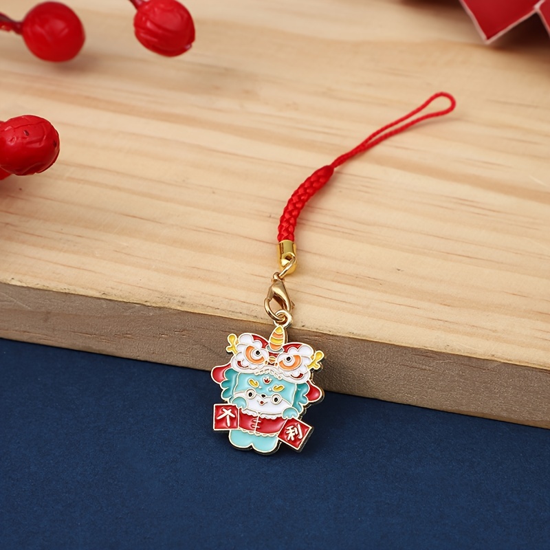 1pc cute dragon keychain keyring chinese chain pendant new year gift ...