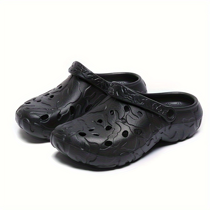 Mens Trendy Solid Hollow Out Clogs Comfy Non Slip Casual Eva Slippers ...