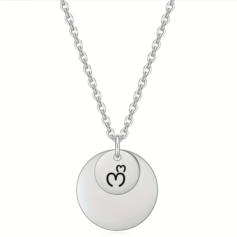 Personalized Customized Round Pendant Titanium Steel - Temu United Kingdom
