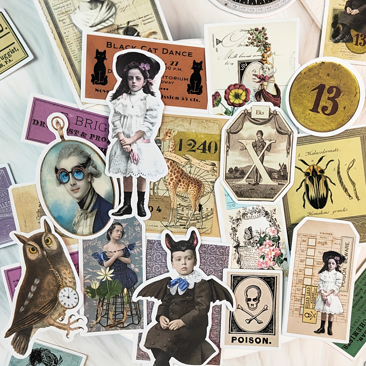 Vintage Halloween Ghost Children Creepy Theme Scrapbook - Temu United ...