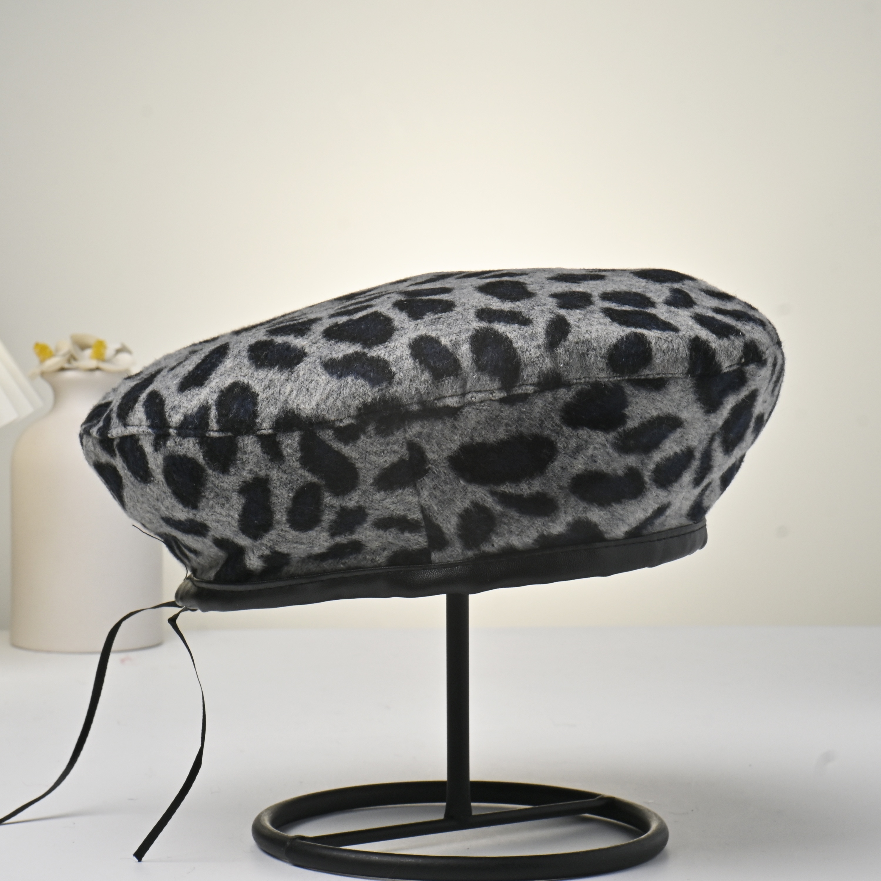 Leopard Print Elegant Beret Hats Vintage French Style - Temu