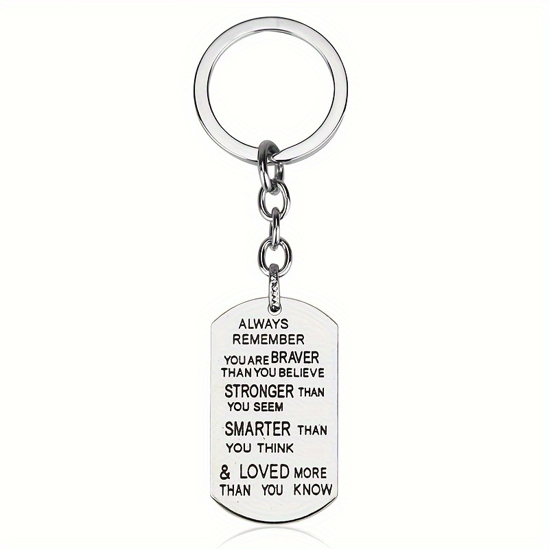 1pc Love Stainless Steel Military Tag Keychain Husband Anniversary ...