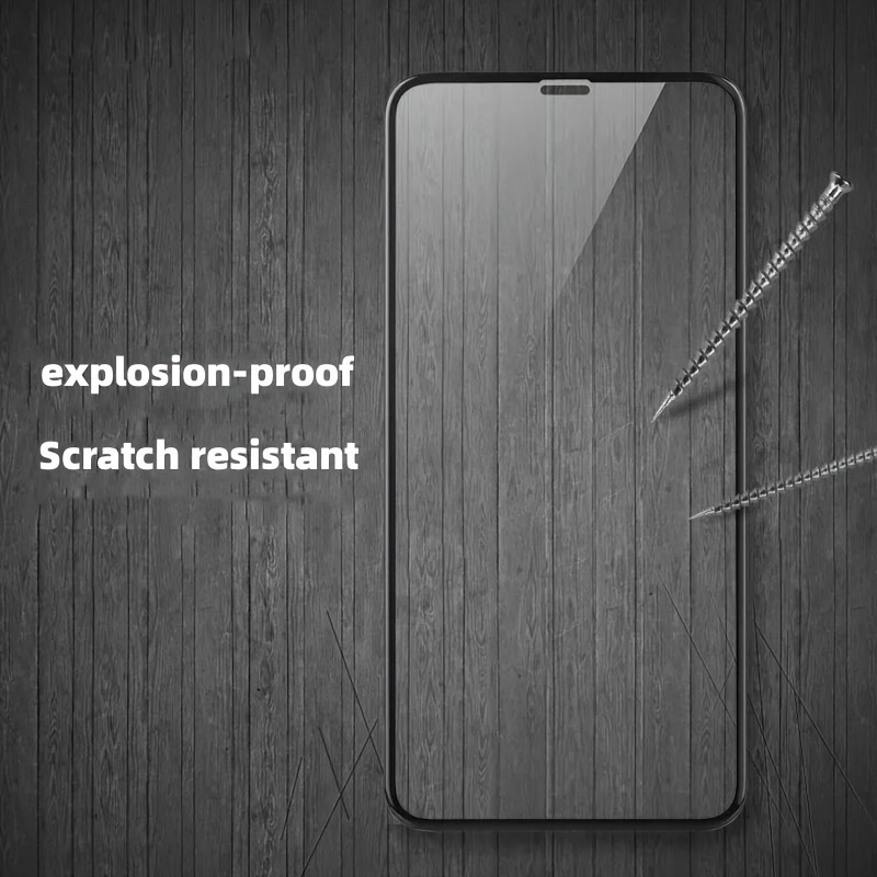 Black Edge Hd Transparent Tempered Glass Mobile Phone - Temu Australia