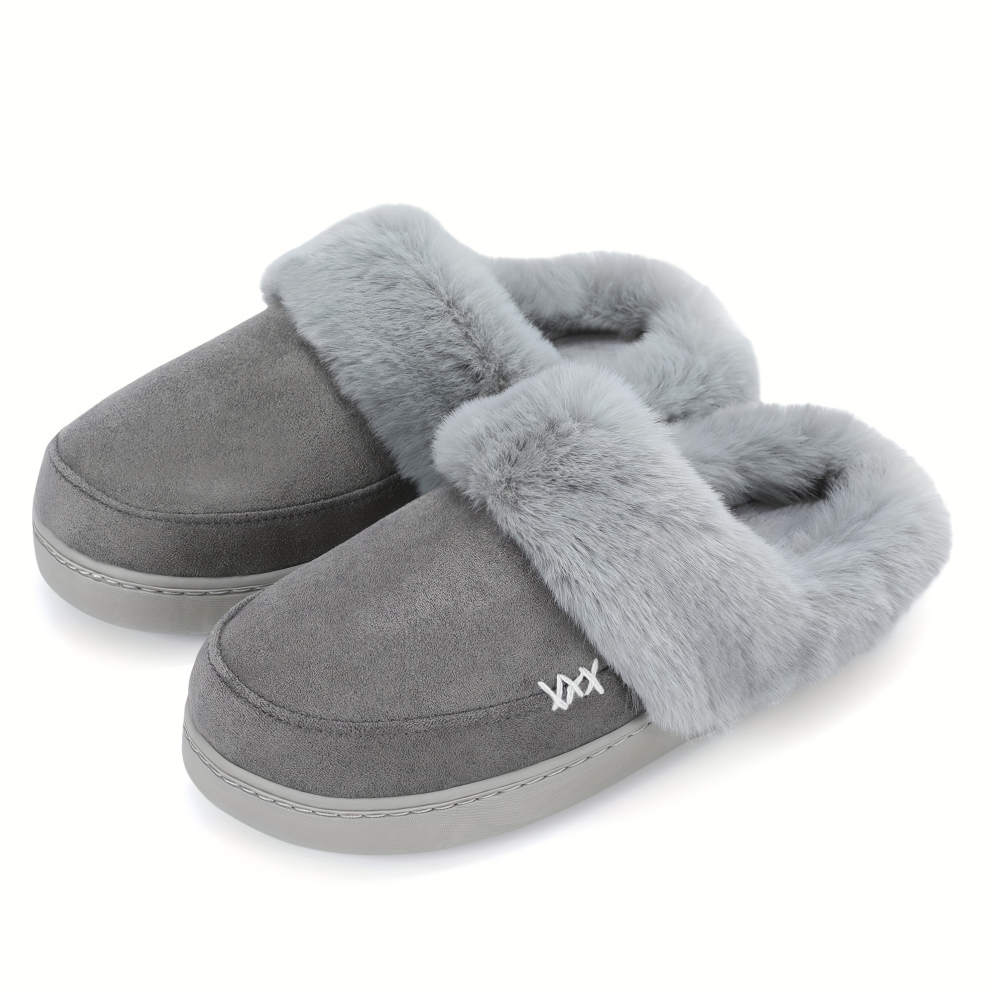 Warm Slippers Solid Color Home Soft Sole Platform Closed Toe Temu Canada