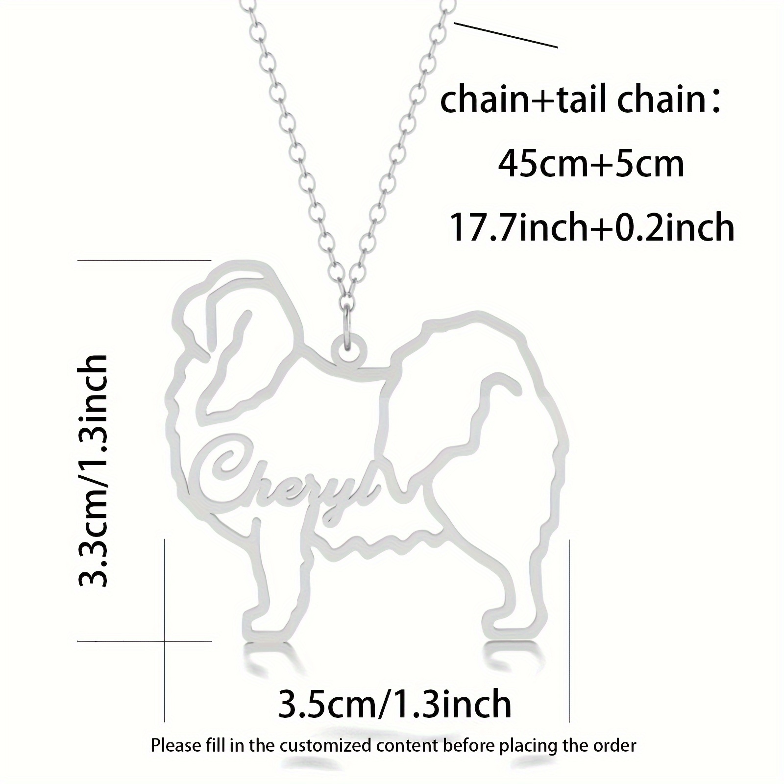 Customized Pet Dog Name Hollow Pendant Necklace 9 Styles - Temu United ...