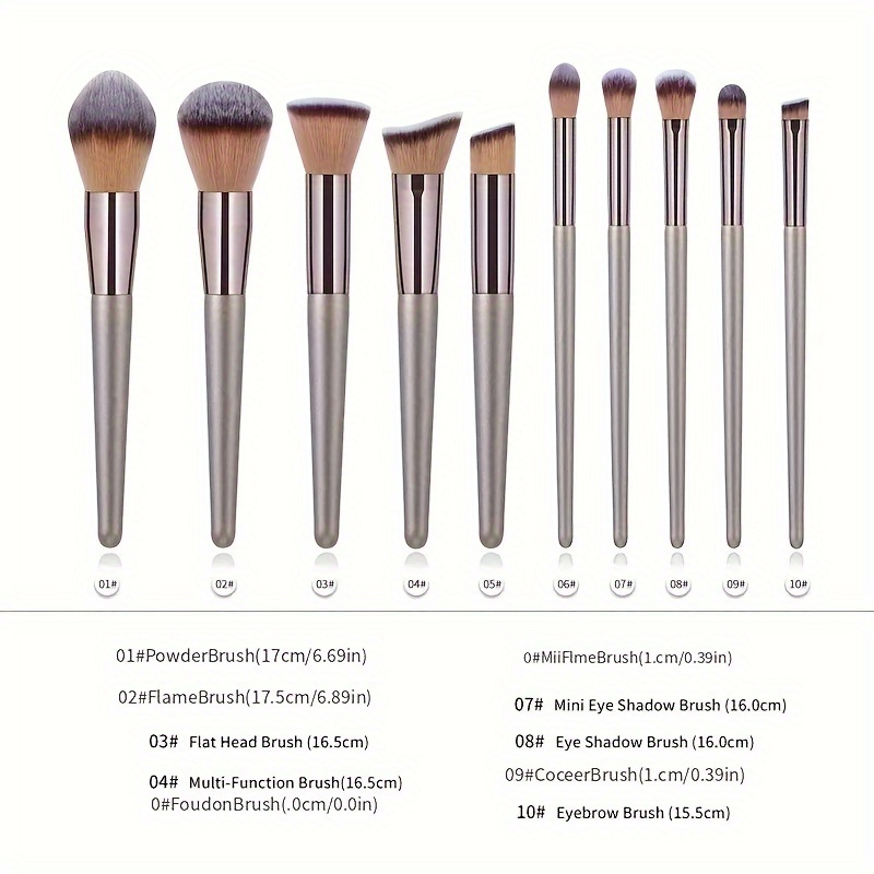Premium Champagne Golden Makeup Brush Set Professional - Temu Australia