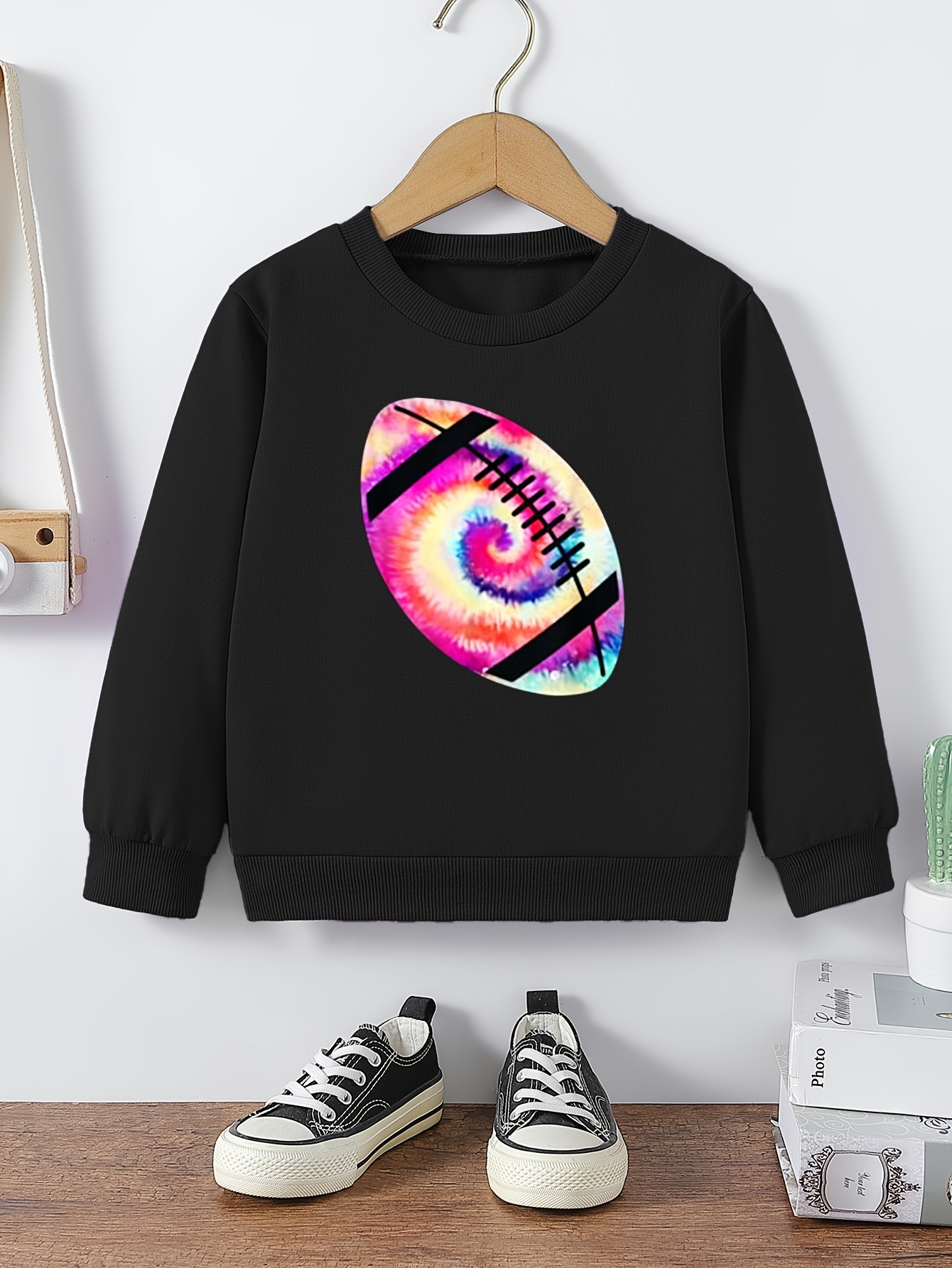 Colorful Rugby Pattern Print Sweatshirt Kids Boys Keep - Temu New Zealand
