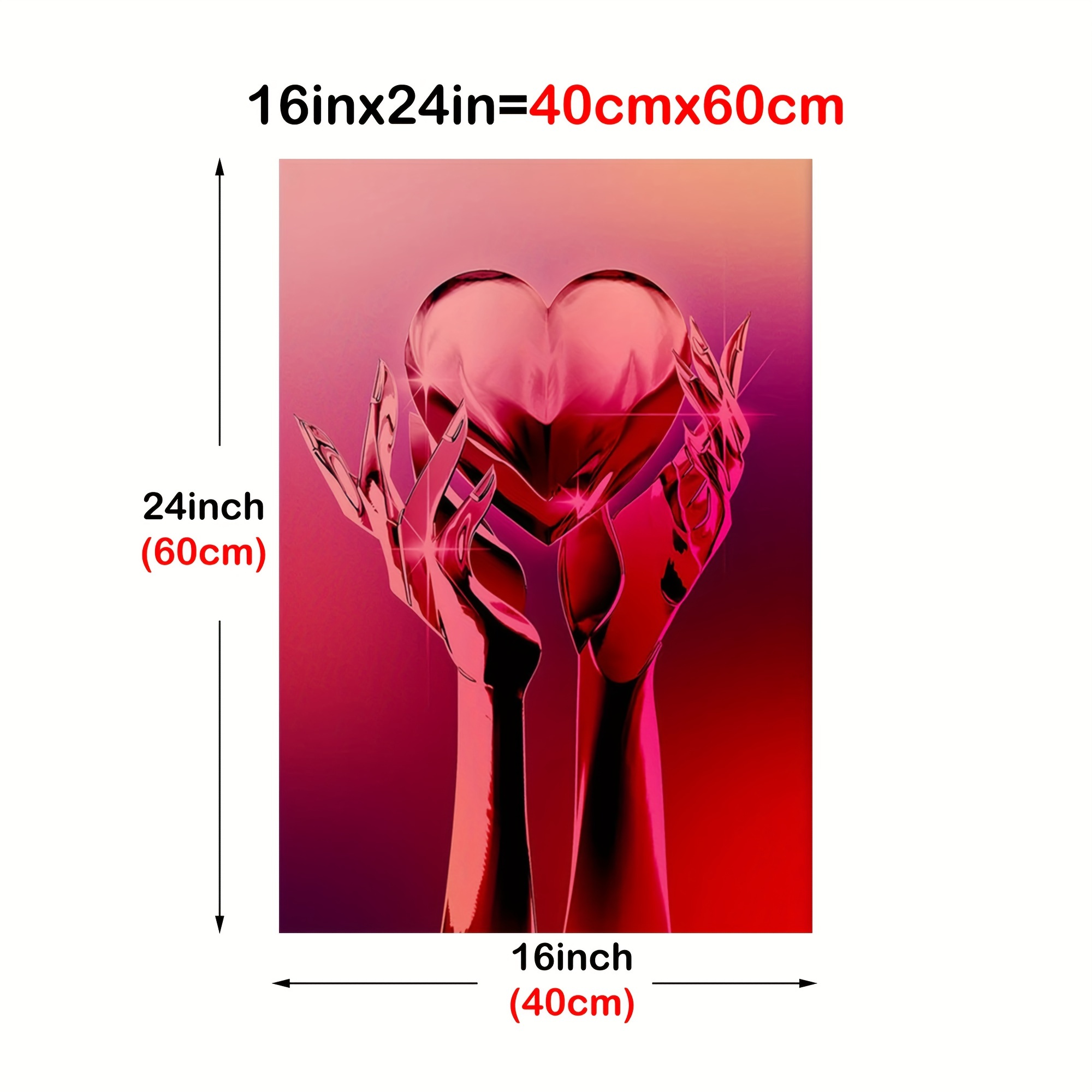 Unframed Canvas Poster Modern Art Hand Holding Love Poster - Temu New ...