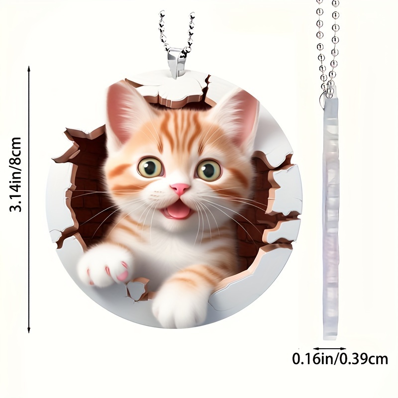 2d Acrylic Flat Cute Cat Hanging Decoration Home Decor Gift - Temu ...