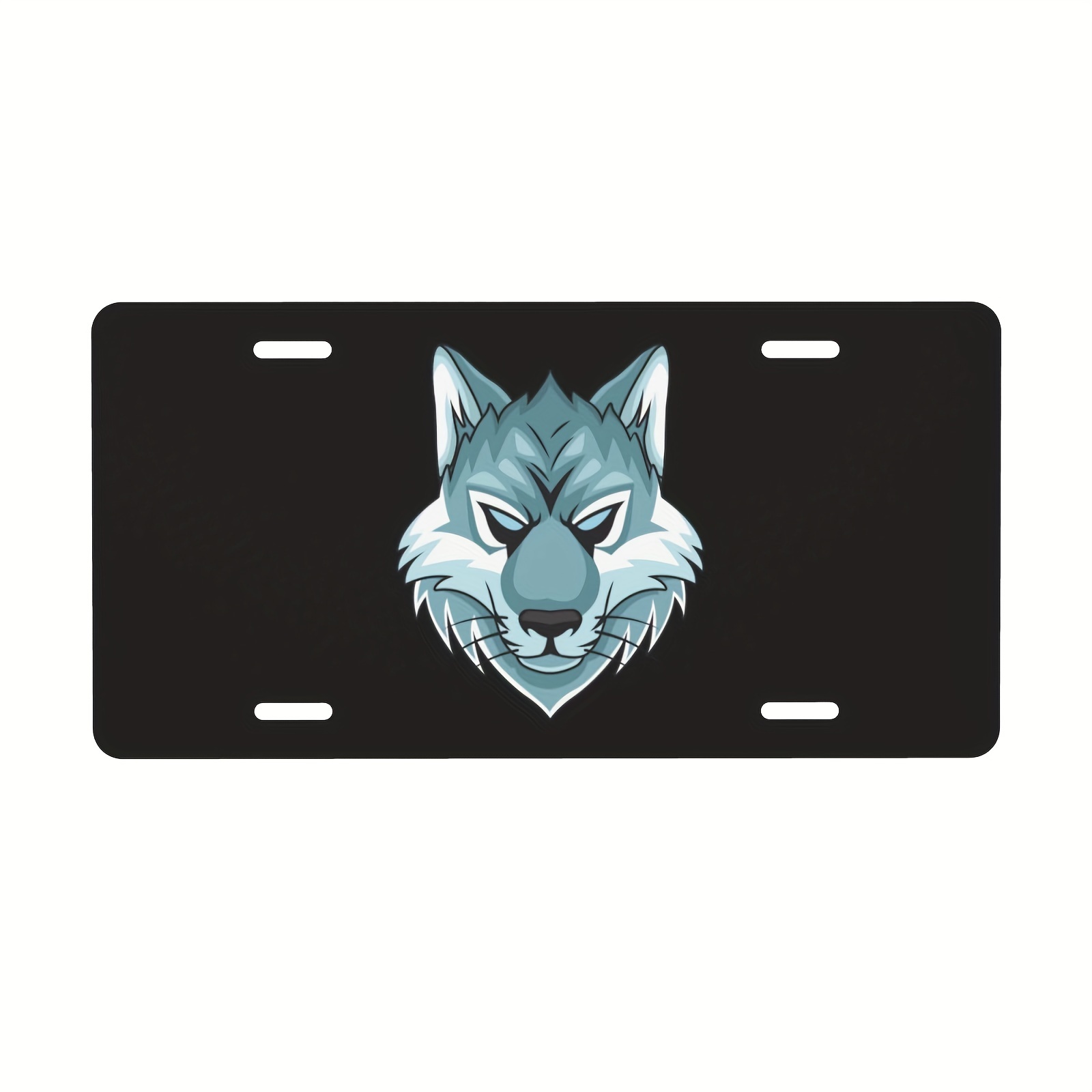 Aluminum Cartoon Wolf License Plate Car Decorative Number - Temu Australia