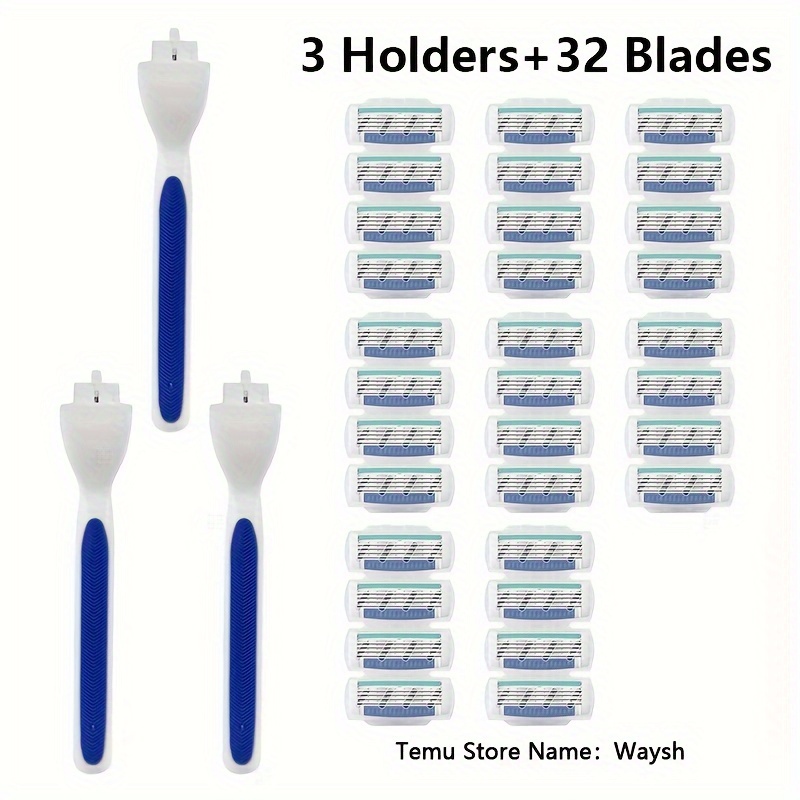 4 layers Classic Shaving Razor Replacement Safety Razors Men - Temu ...