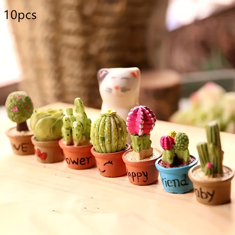 Miniature Resin Potted Plants Perfect Diy Fair Garden - Temu Australia