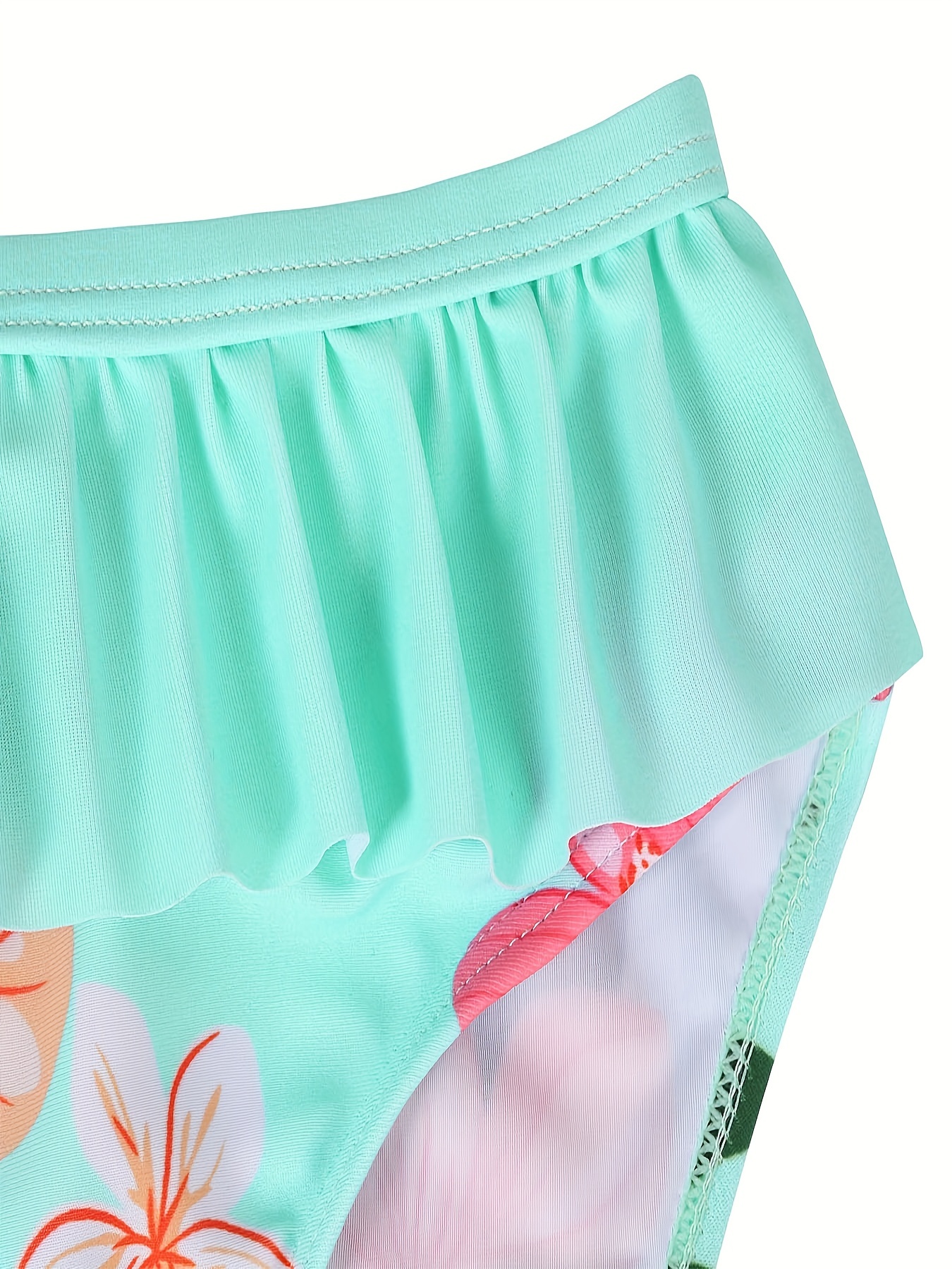 Toddler Girls Bikini Tankini Swimsuit Long Sleeve Abstract - Temu