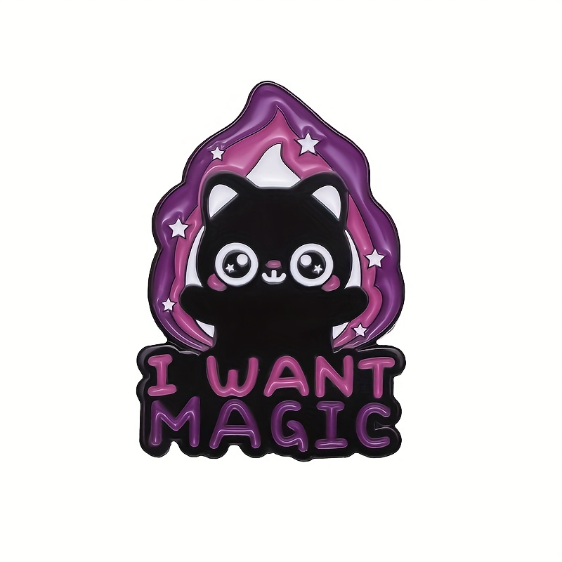 " Want Magic" Enamel Pins Frog Wizard Bat Stay Weird Brooch - Temu ...