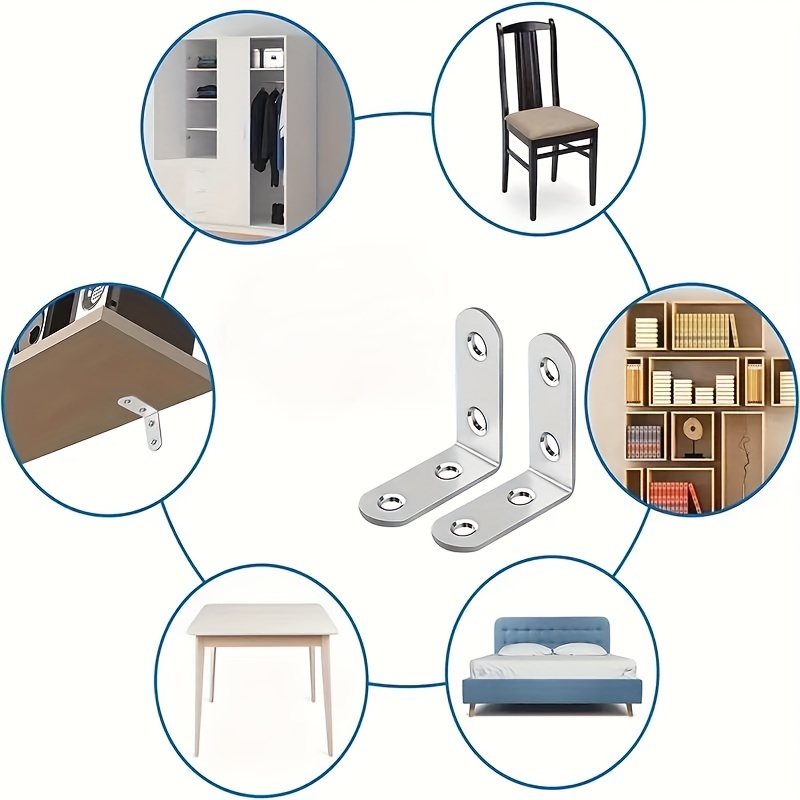 90 Degree Stainless Steel Angle Braces Right Angle Brackets - Temu ...