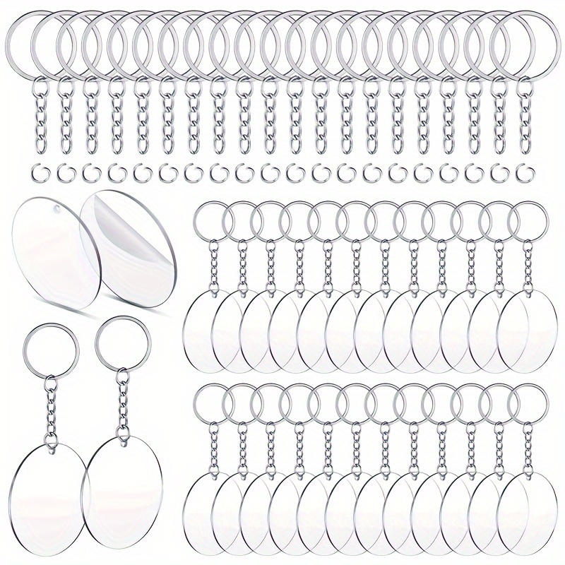Diy Keychain Crafting Kit Includes Acrylic Blank Keychain - Temu New ...