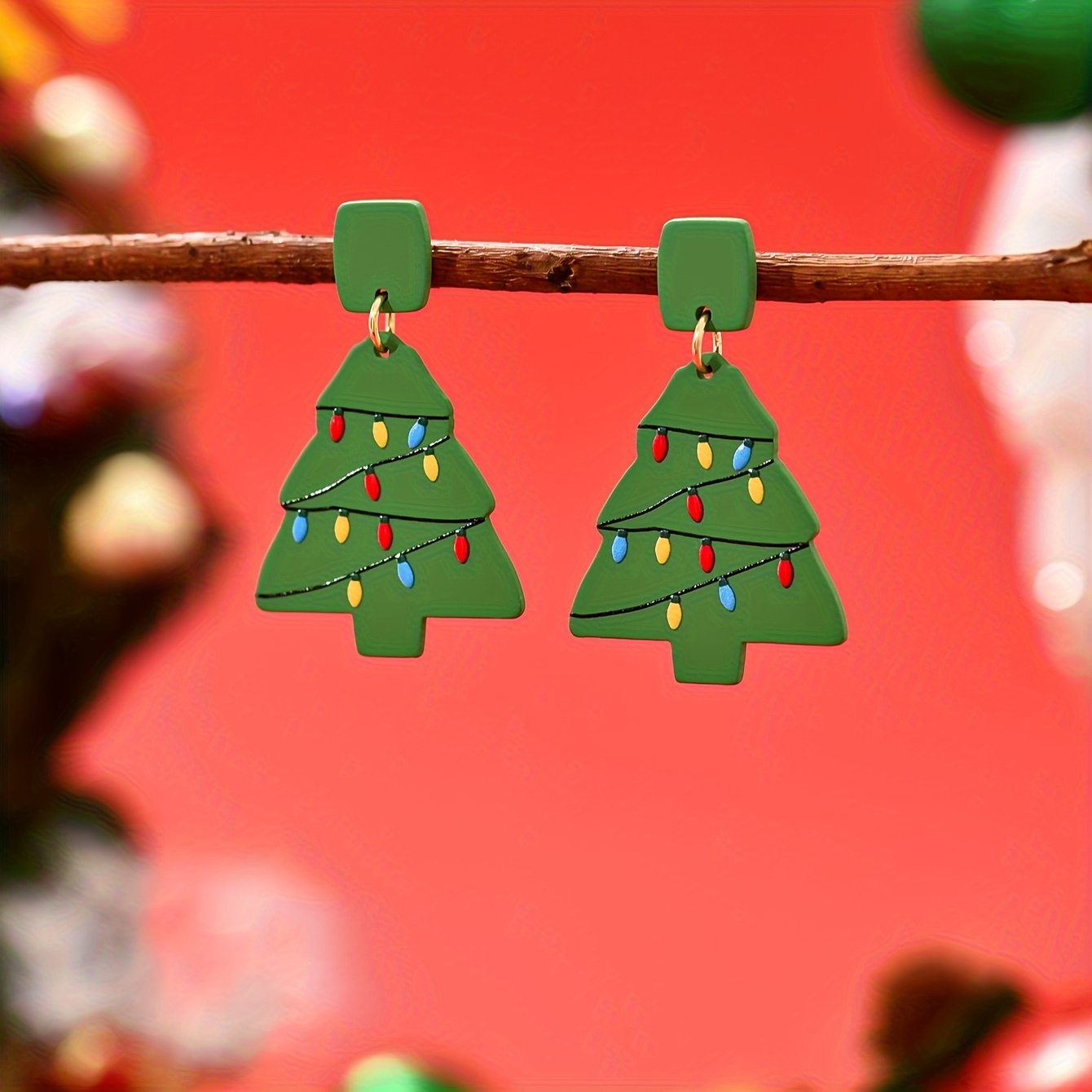 Green Christmas Tree Design Colorful Lights Decor Dangle - Temu United ...