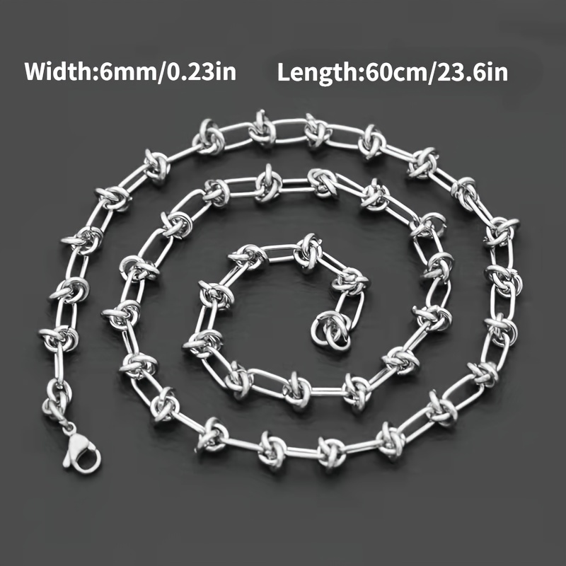 Knotted Thorns Titanium Steel Chain Necklace Simple Hip Hop - Temu ...