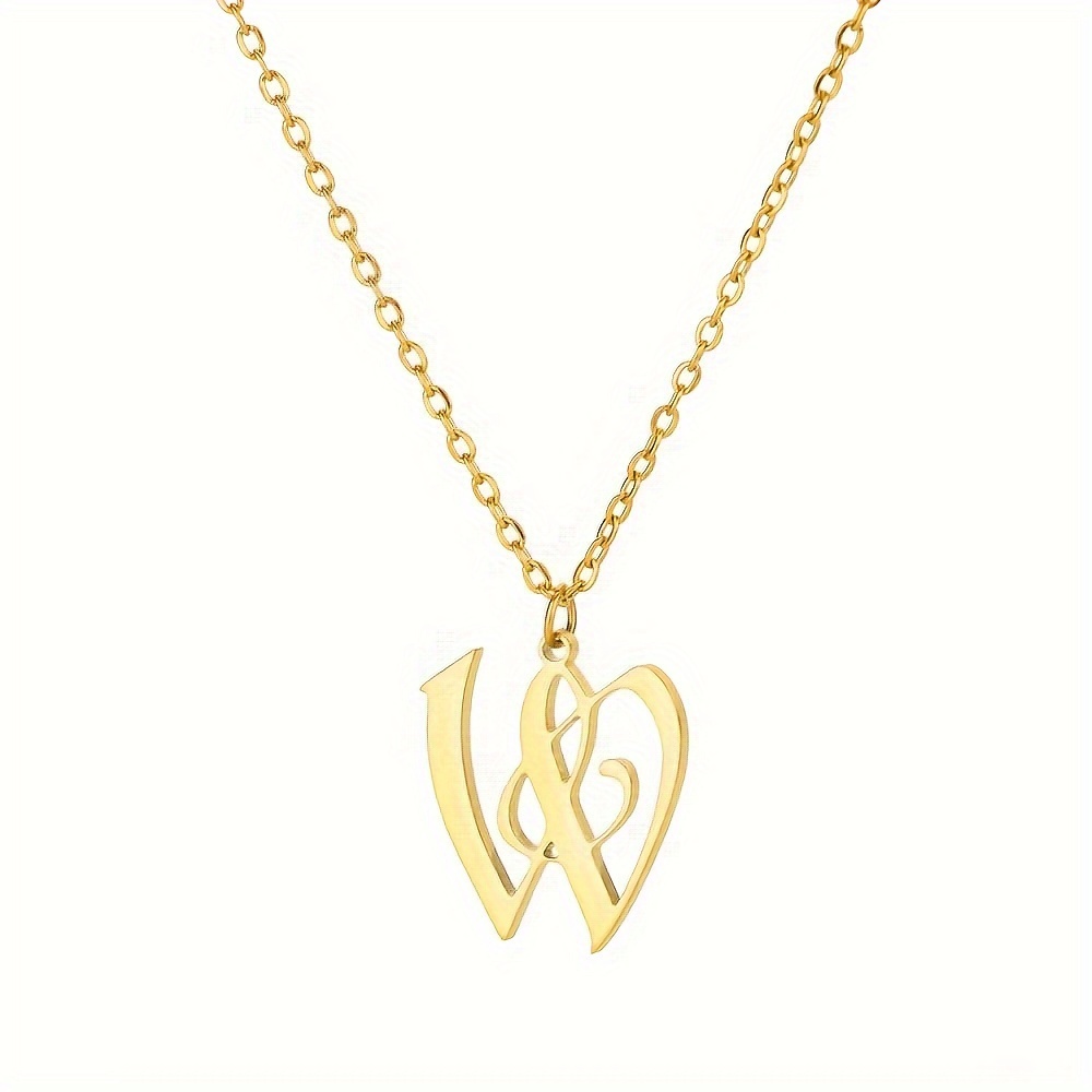 Simple 26 Initial Letters A z Name Pendant Stainless Steel - Temu ...