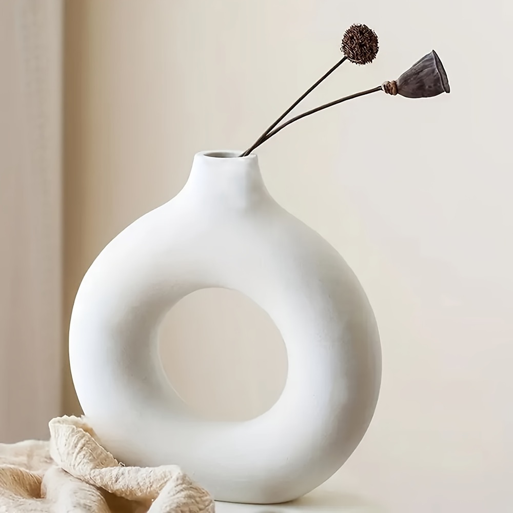 Minimalist Retro Flower Vase Japanese Style White Plain - Temu United ...