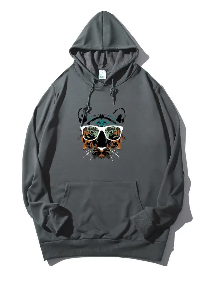 Tiger Sunglasses Print Hoodies Men Graphic Hoodie Comfy Temu Canada
