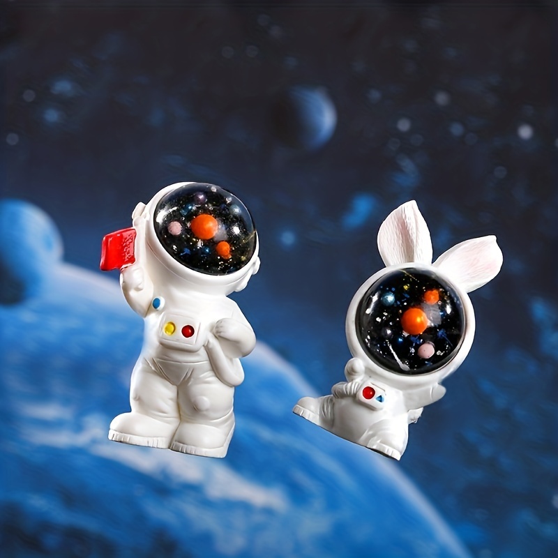 A Micro landscape Cartoon Astronaut Bunny Ornament Mini - Temu Australia
