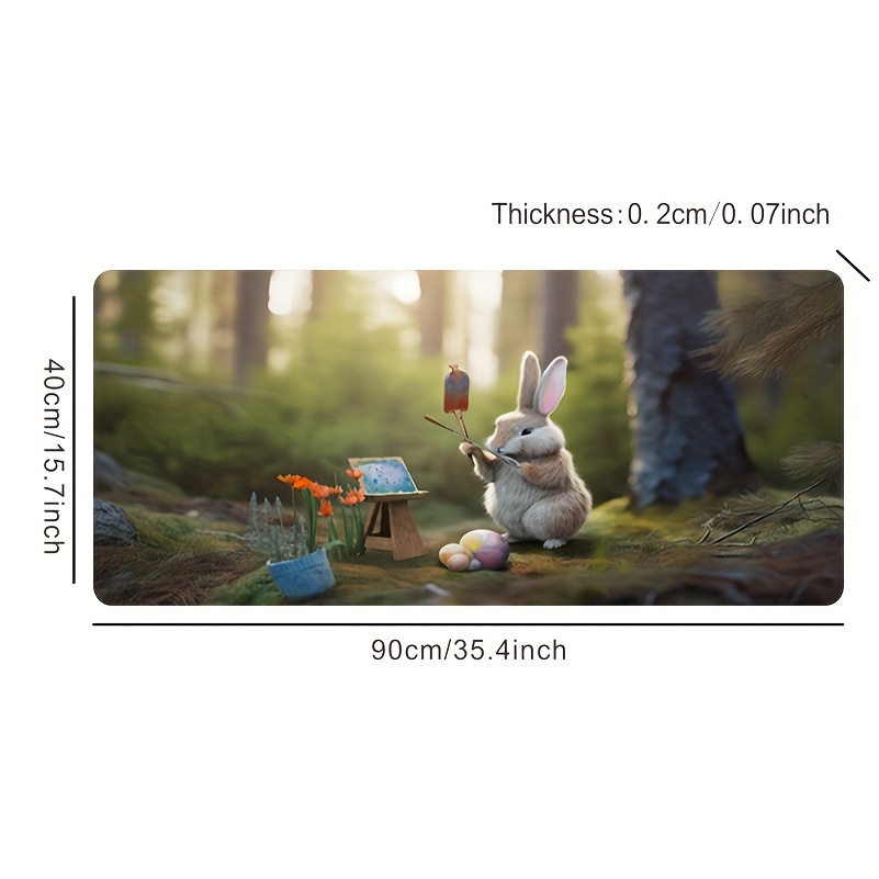 Cute Rabbit Wallpaper Rubber Mouse Pad Luxury Office Mouse - Temu Australia