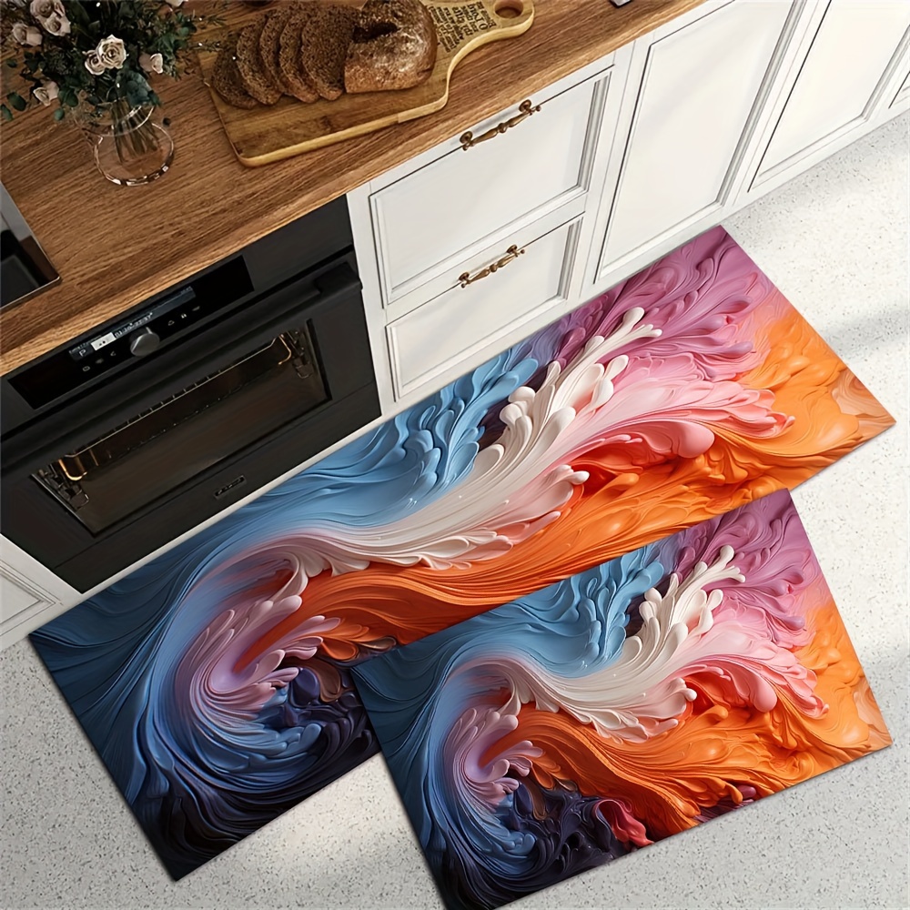 Pigment Element Kitchen Mat Abstract Art Design Throw Carpet - Temu Ireland