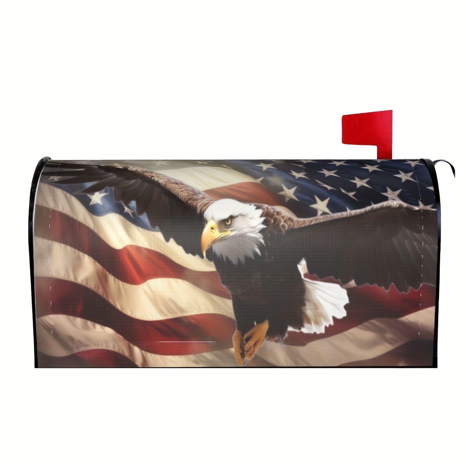 American Bald Eagle Usa Flag Patriotic Mailbox Covermailbox - Temu ...