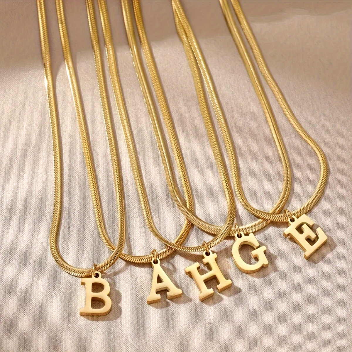 A z Alphabet English Letter Stainless Steel Pendant Necklace - Temu ...