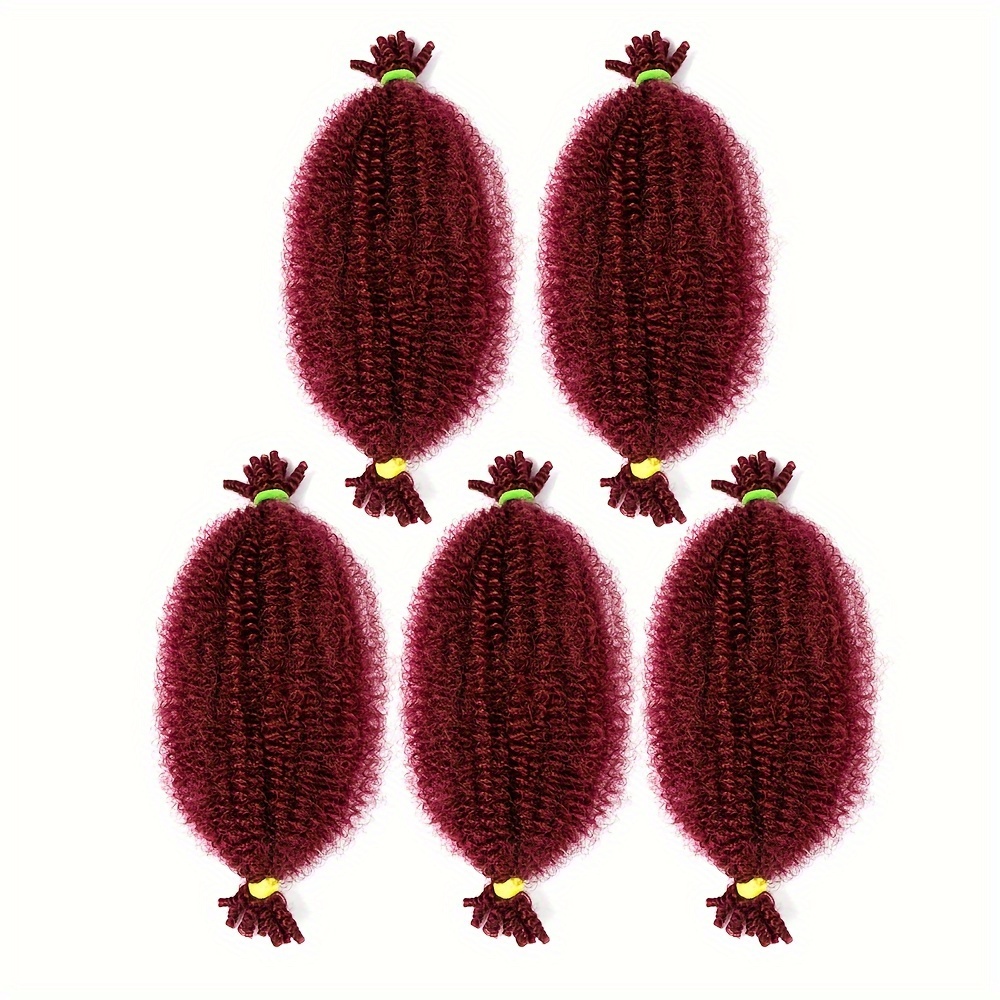 Springy Afro Twist Hair Kinky Twist Braiding Hair Extensions - Temu ...