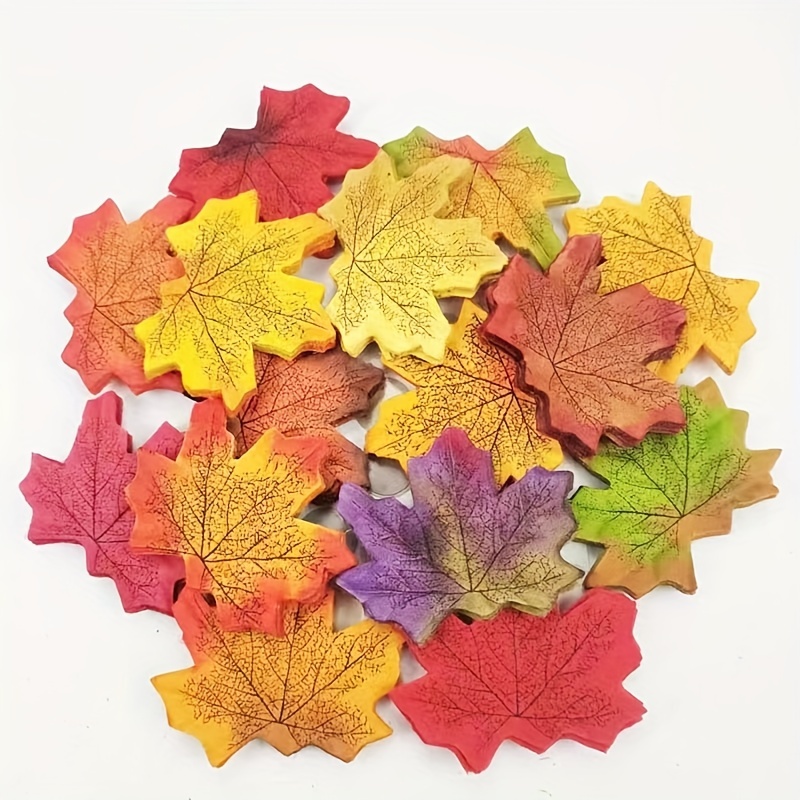 Maple Leaves Multicolor Artificial Fall Maple Leaves For Art - Temu ...