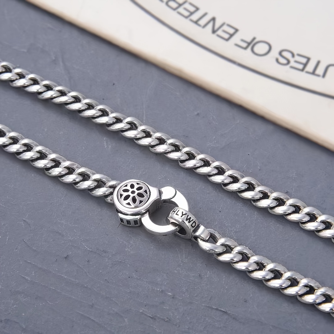 Minimalist Retro 925 Silver Bracelet Men Everyday Decoration - Temu ...