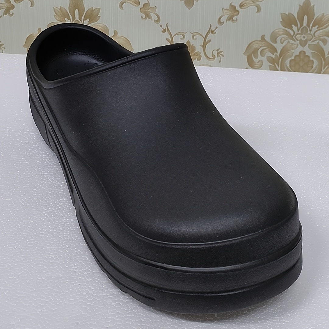 Men's Trendy Clogs, Comfy Non Slip Solid Hollow Out Eva Slippers For ...
