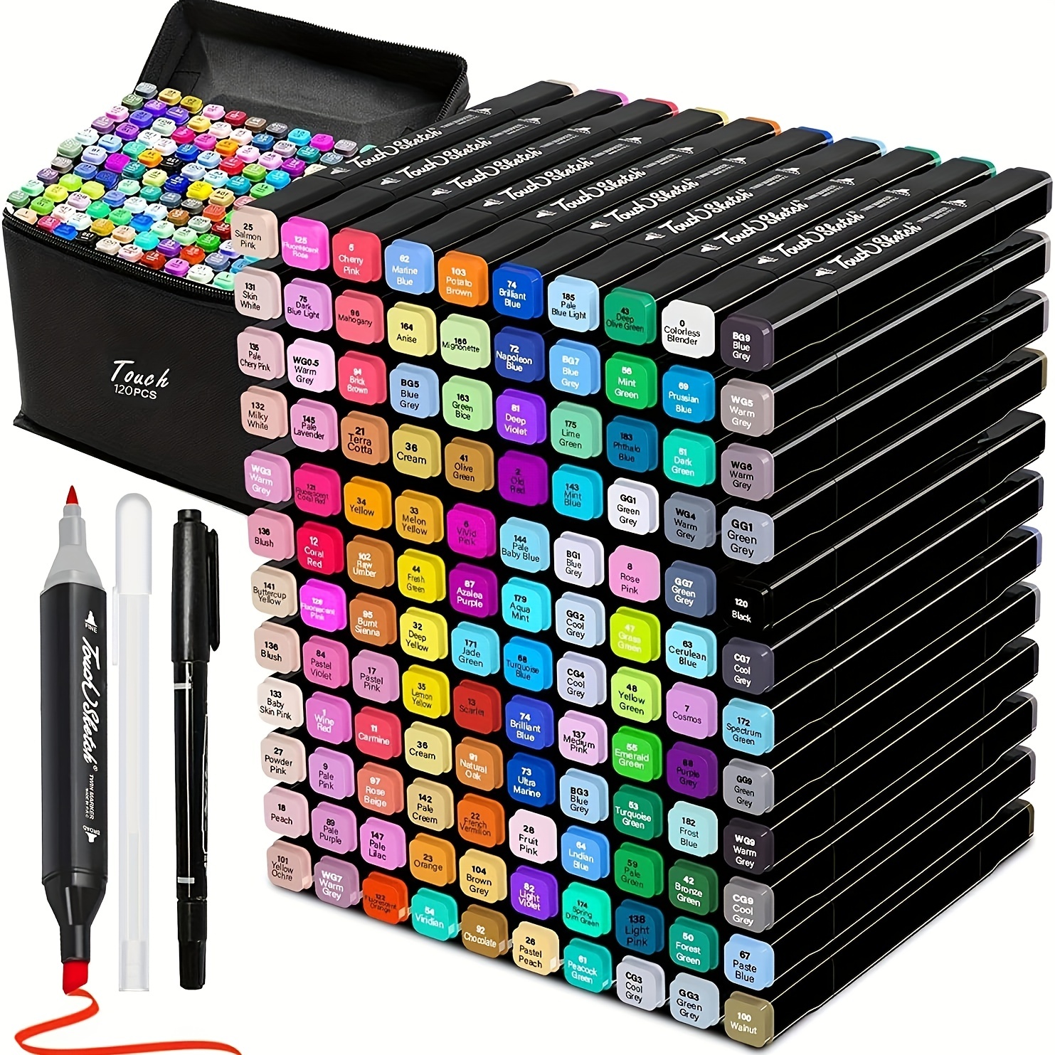 Brush Tip Alcohol Markers - Temu