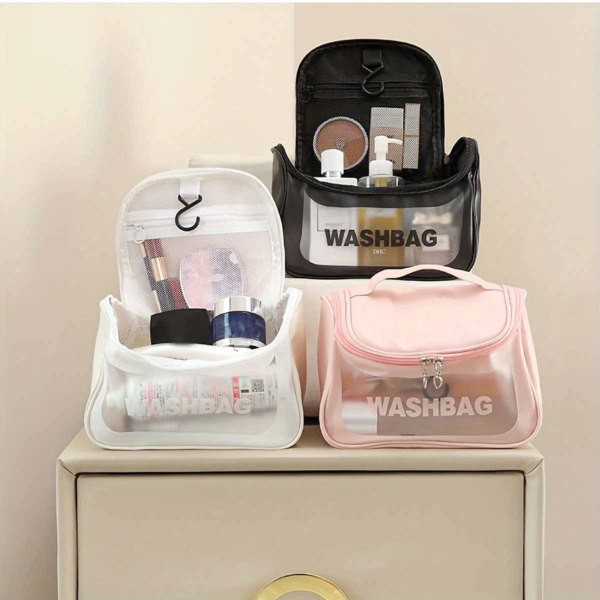 Simple Portable Large Capacity Travel Transparent Toiletry - Temu Australia