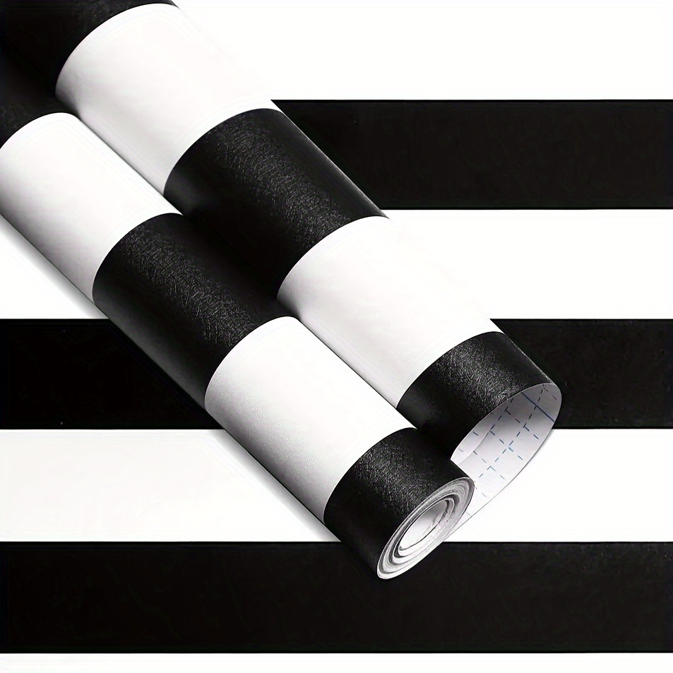 Self adhesive Wallpaper Black White Striped Contact Paper - Temu Denmark