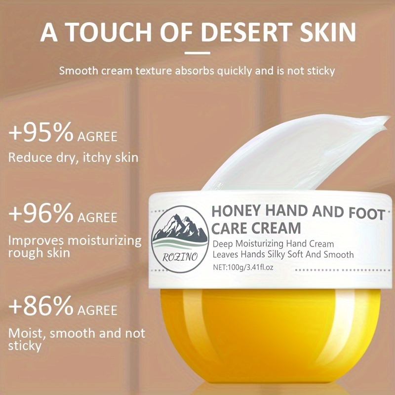 3.53oz/3.41fl Oz Honey Hand And Foot Care Cream, Deep Moisturizing, Non ...