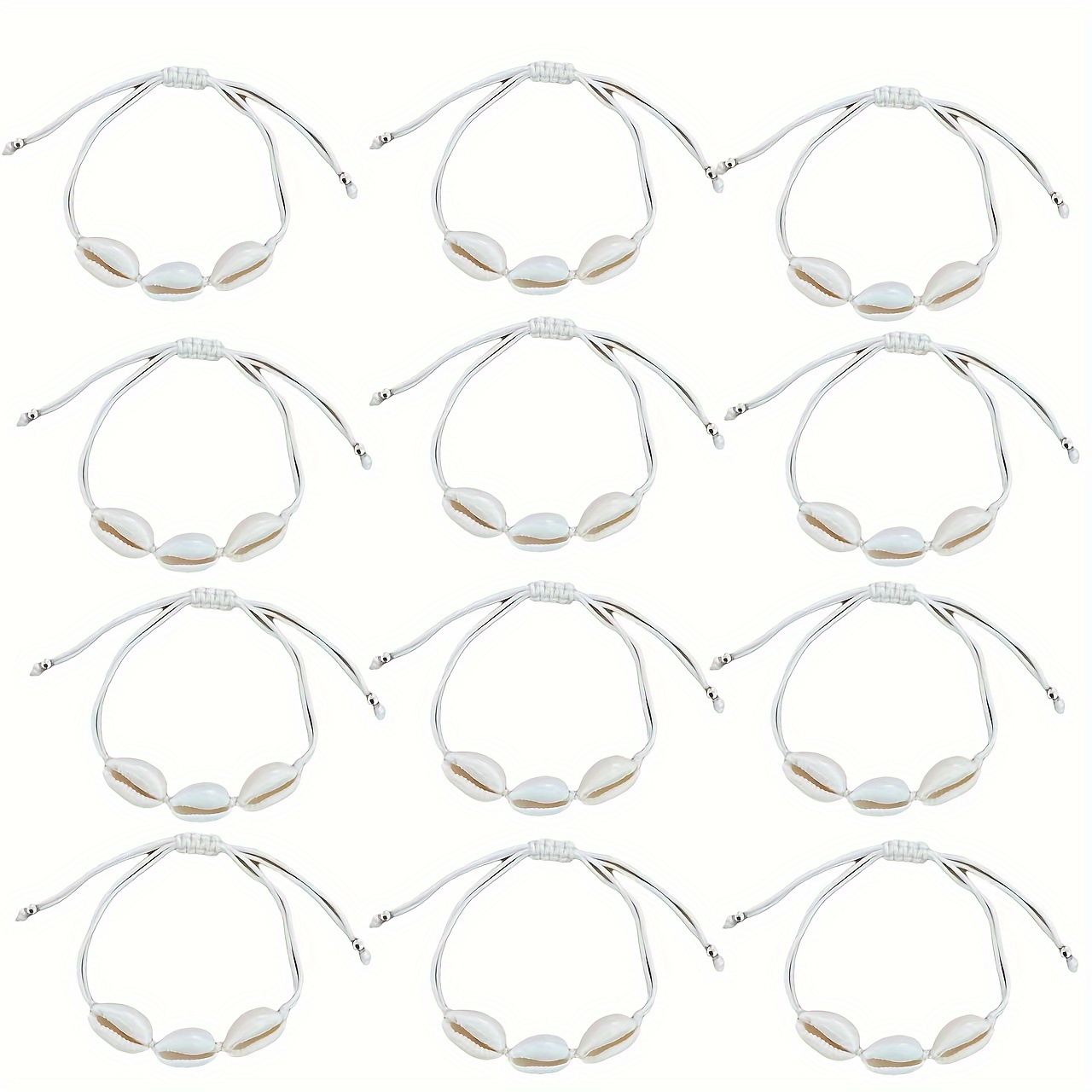 Handmade Natural Shell Woven Adjustable Bracelet Rope Simple - Temu ...