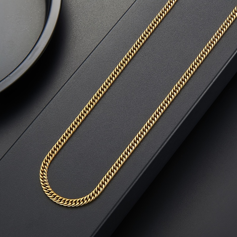 Double sided Four grinding Cuban Chain Hip hop Titanium - Temu Ireland