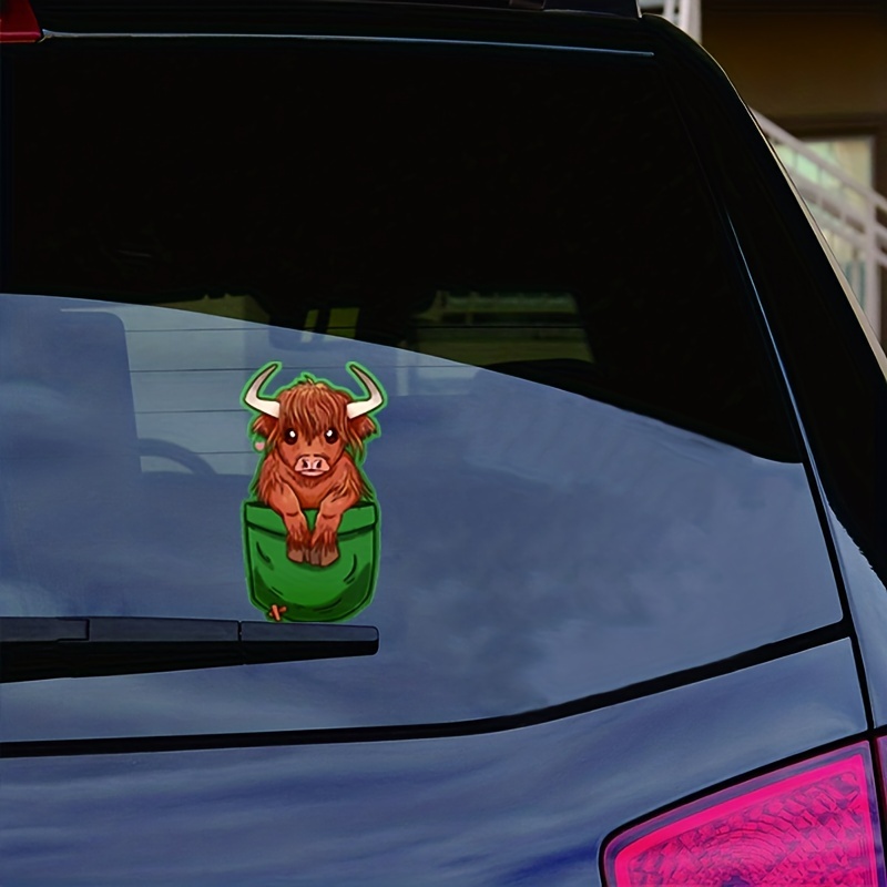 Cute Cow Car Sticker Fun Sticker Camper Trunk Bumper Decal Waterproof ...